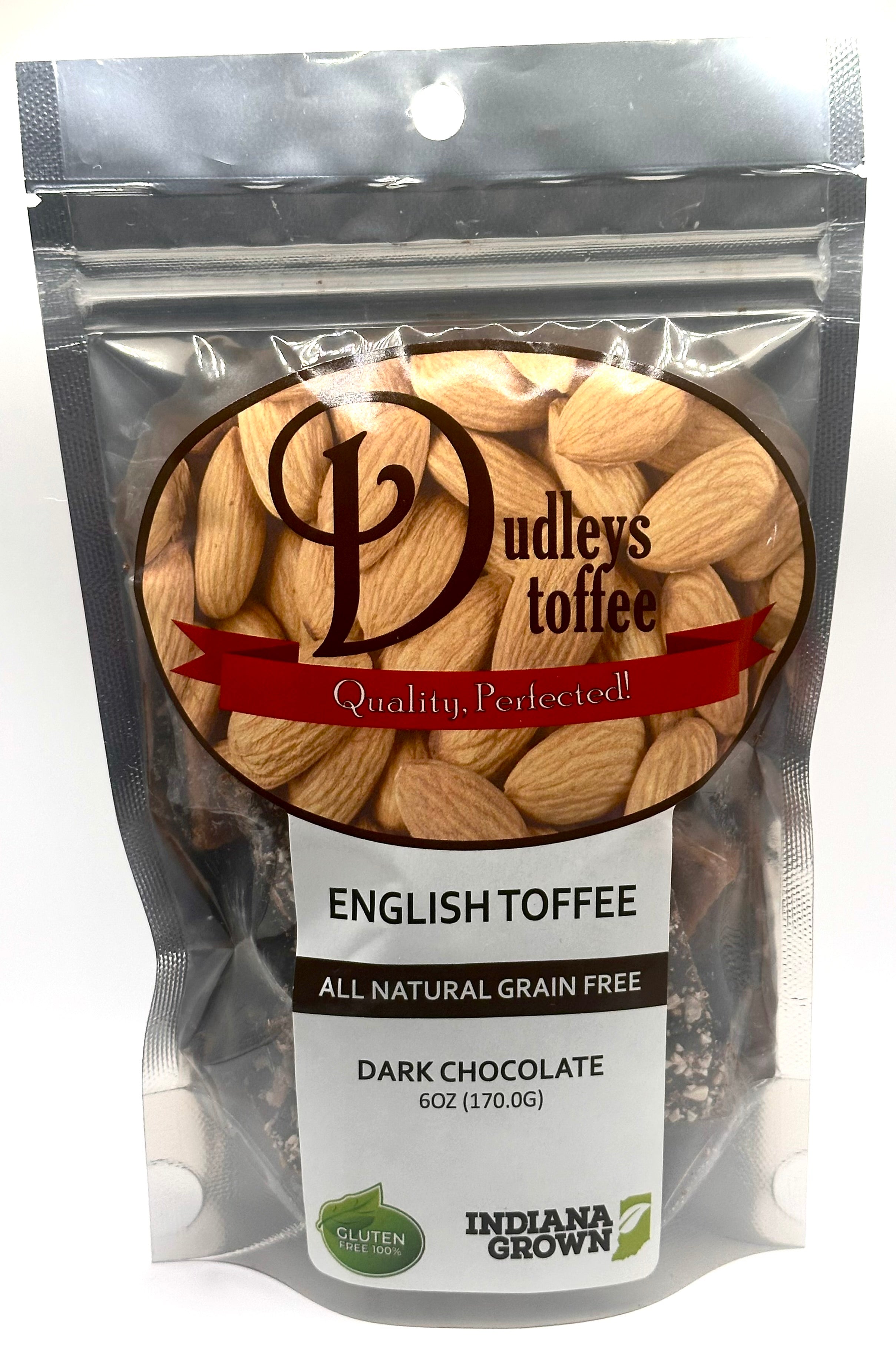 Milk & Dark Chocolate English Toffee (6oz) (Case 24) – Dudleys Toffee
